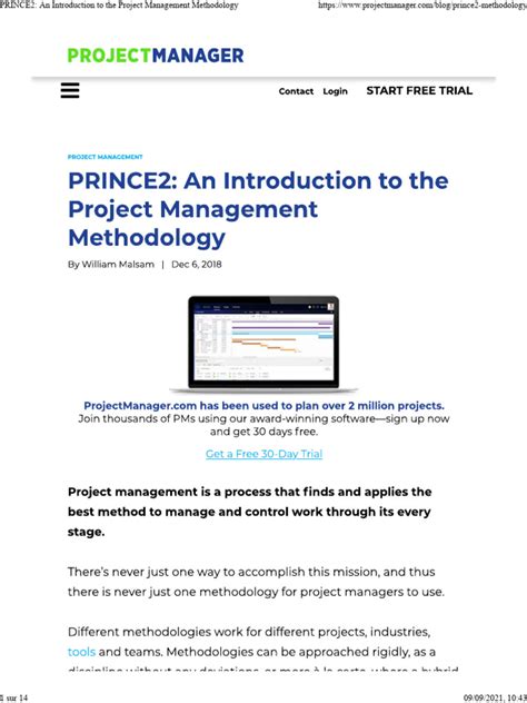 Prince2 An Introduction To The Project Management Methodology Pdf