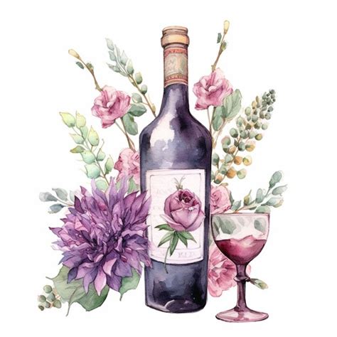 Premium Ai Image There Is A Bottle Of Wine And A Glass Of Wine On A
