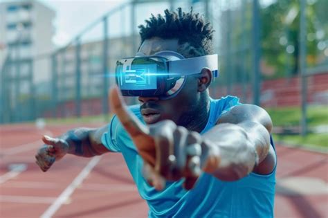 Premium Photo Athlete Using Augmented Reality Tech