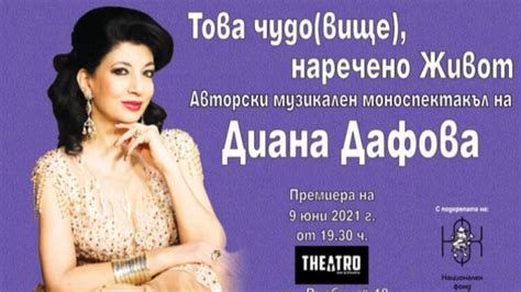 Диана Дафова с авторски моноспектакъл в „Театро“ Култура БНР Новини