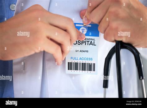 Hospital Id Doctor Hands And Clinic Access Pass Of General Health