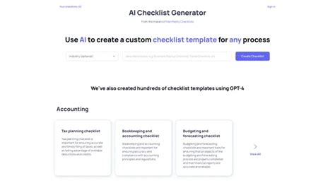 Ai Checklist Generator Create Custom Checklists And Process Templates