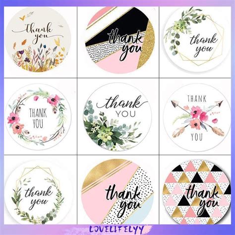 Jual Thank You Sticker Pcs ROLL STIKER TERIMA KASIH STICKER THANK YOU LOY Shopee