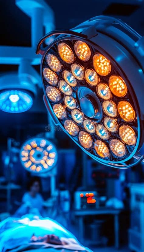 Modern Operating Room With Surgical Team Performing Operation On