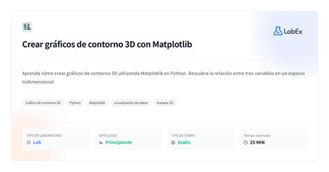 Gráficos De Contorno 3d Tutorial De Python Matplotlib Labex