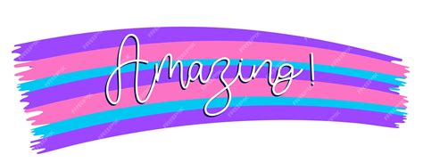 귀여운 다채로운 브러시 배경에 그림자가 있는 흰색 축하 필기체 단어 프리미엄 벡터