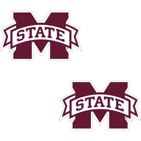 Bulldogs Mississippi State 2 2 Pack Logo Decal Alumni Hall