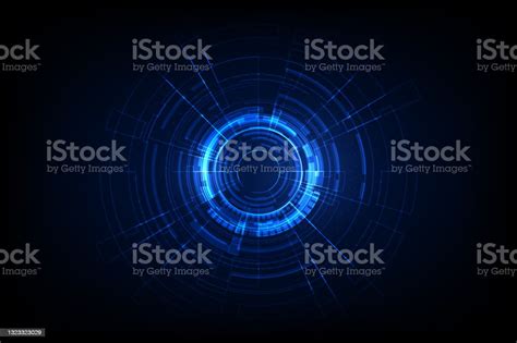 Ui Hud螢幕技術系統創新概念背景範本向量插圖向量圖形及更多圓形圖片 圓形 信息圖形 平視顯示器 圖形使用者界面 Istock