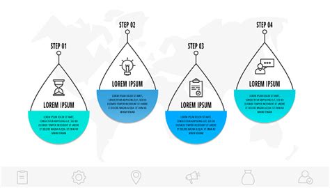 벡터 인포그래픽은 4단계로 떨어집니다 평면 템플릿을 정렬합니다 다이어그램 비즈니스 웹 배너 타임라인 콘텐츠 레벨 차트에 사용 0명에 대한 스톡 벡터 아트 및 기타 이미지