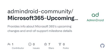 Github Admindroid Communitymicrosoft365 Upcoming Deprecations And