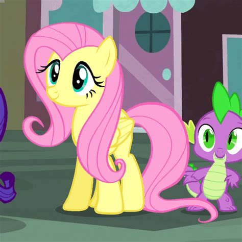 1092235 Safe Screencap Fluttershy Rarity Spike G4 Rarity Takes Manehattan Animated