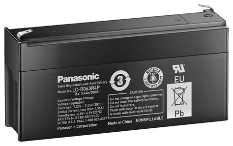 LC-R063R4P Panasonic, Rechargeable Battery, Valve Regulated Lead Acid ...