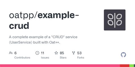 Github Oatpp Example Crud A Complete Example Of A Crud Service Userservice Built With Oat
