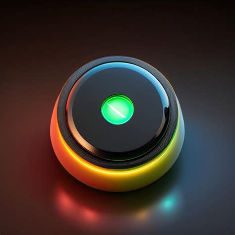 Premium Ai Image Glowing Power Button