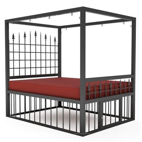 Four Poster Bdsm Beds With Integrated Cages