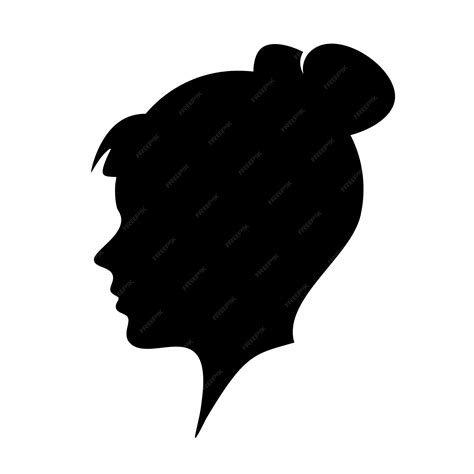 Premium Vector Minimalist Woman With Cute Korean Double Bun Hair
