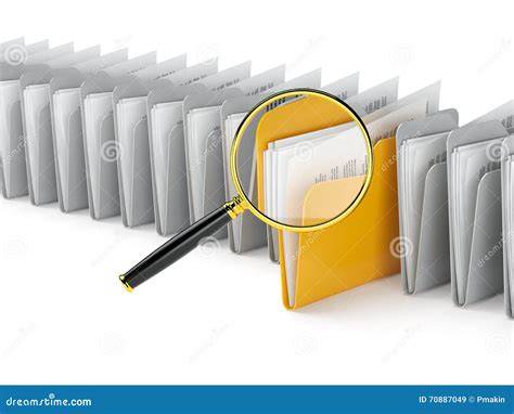 Scanning Folders Stock Illustration Illustration Of Discovery