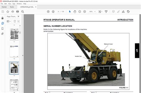 Grove Crane Rt600e Operators Manual Ctrl486 00 Pdf Download