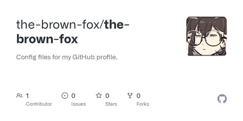 Github The Brown Fox The Brown Fox Config Files For My Github Profile