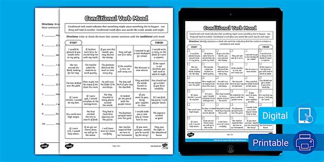 Conditional Verb Mood Worksheet For 6th 8th Grade Twinkl