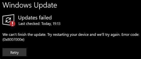 solved how do i fix windows updates failed with error 0x8007000e