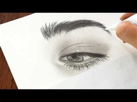 How To Draw Hyper Realistic Eye Eyebrow B Graphite Pencil Timelapse YouTube Realistic
