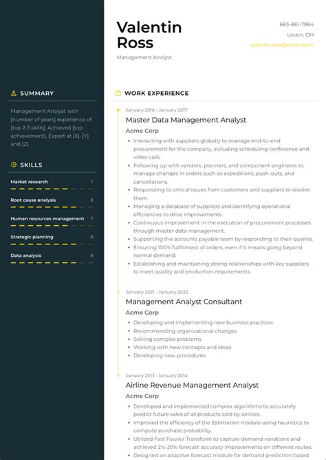 3 Management Analyst Resume Examples And Templates