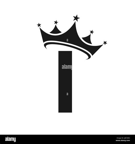 Logo De La Couronne De La Lettre I Logo De La Couronne Sur Le Modèle
