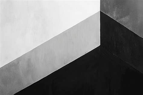 Abstract Black And White Geometric Wall Composition Premium Ai