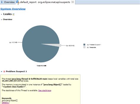 Eclipse Memory Analyzer（java 内存泄漏分析工具）