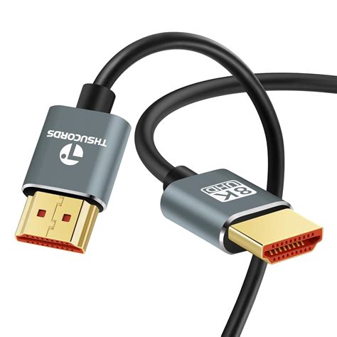 Thsucords Ultra Thin K K HDMI Cables M Slim Flexible Soft High Speed HDMI Lead