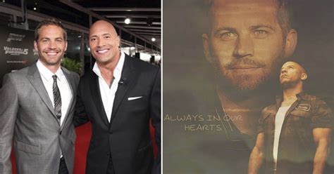 Vin Diesel Y The Rock Recuerdan A Paul Walker Con Emotivos Mensajes