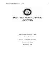 Final Project Part II Milestone 1 Teams Docx Final Project Part II