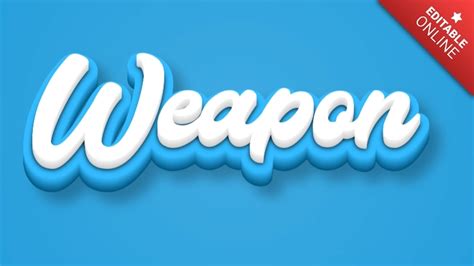 Weapon Text Effect Generator