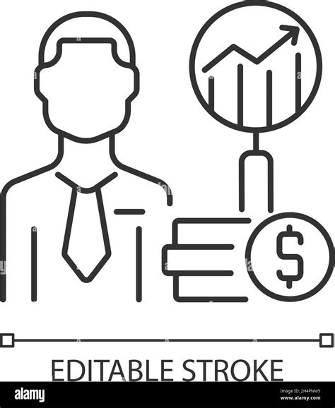 Financial Analyst Linear Icon Stock Vector Image And Art Alamy