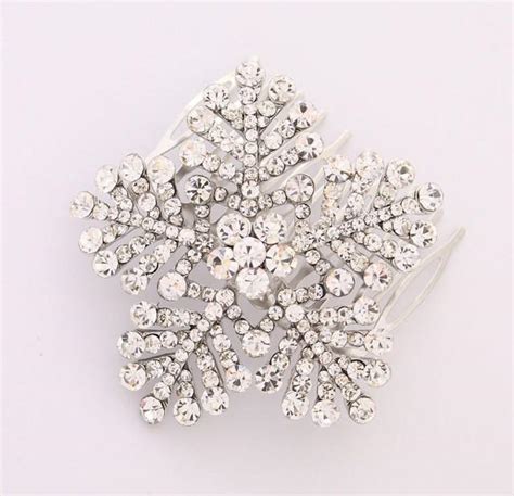Snowflake Hair Comb Winter Wedding Bridal Hair Comb Accessories Silver