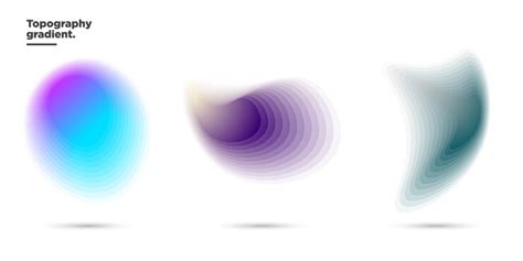 Premium Vector | Modern design elements in shape of fluid blobs liquid stain gradient topography ...