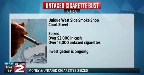 Over 15000 Untaxed Cigarettes Seized From Utica Smoke Shop Crime