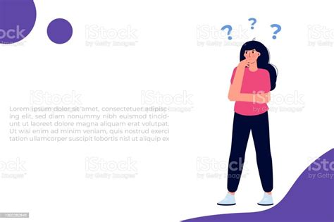 여성 찾기 솔루션 문제 해결 개념 벡터 일러스트레이션 개념에 대한 스톡 벡터 아트 및 기타 이미지 개념 대답하기 도전