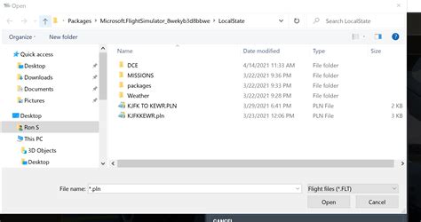 Save Load A Flight Including Flight Plan Msfs Flight Planner
