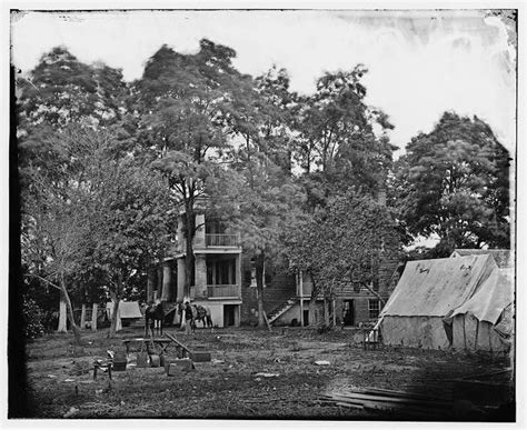 Soldiers Make Shift Camp At Fairfax Courthouse In The Civil War