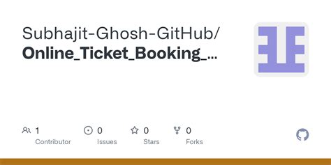 Github Subhajit Ghosh Githubonlineticketbookingmanagementsystem