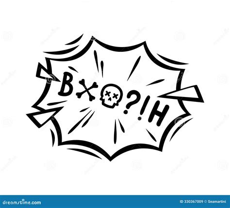 Comic Swear Speech Bubble Aggressive Hate Curse Stock Vector