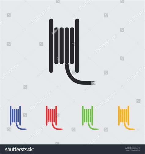 Coil Cable Vector Icon Stock Vector Royalty Free 403408315 Shutterstock