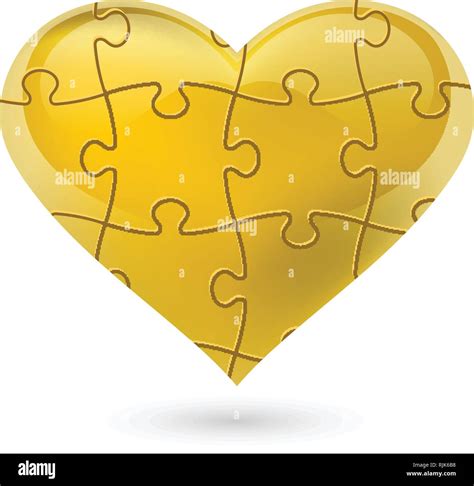 Puzzle Heart Vector Illustration Stock Vector Image And Art Alamy