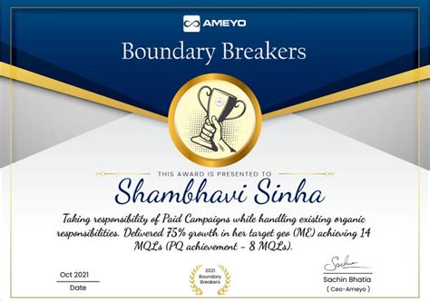 Shambhavi Sinha On Linkedin Extremely Happy With This Appreciation 6 Months Ago I Discussed