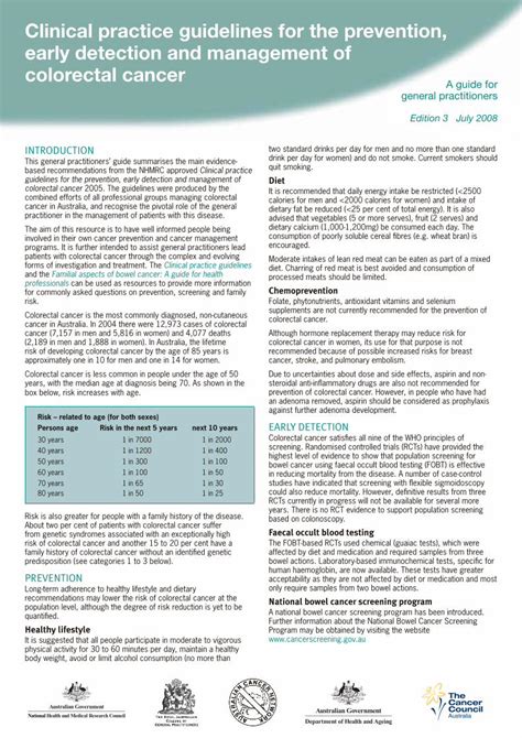Pdf Clinical Practice Guidelines For The Prevention Early