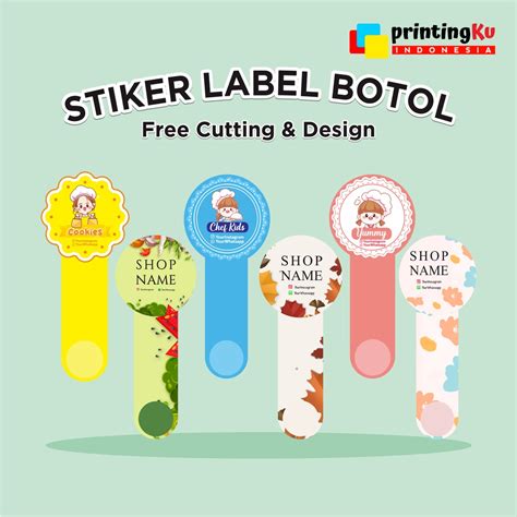 Jual CETAK STIKER LABEL BOTOL STIKER SEGEL BOTOL STIKER TOPLES PRODUK MAKANAN Shopee Indonesia