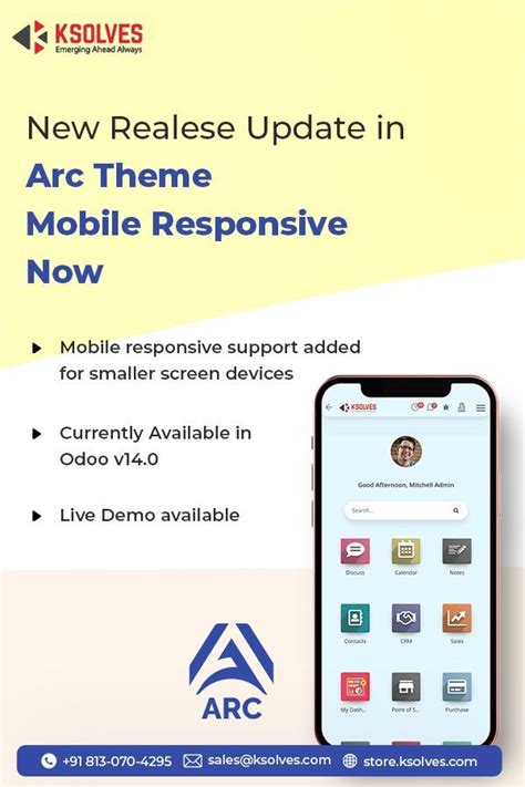 Odoo Arc Backend Theme Mobile Responsive Backend Likes App