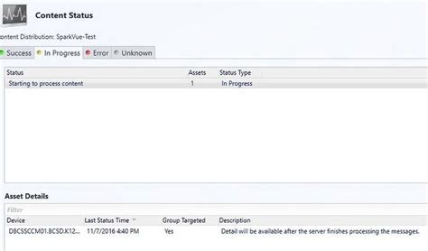 Sccm Distribution Content Status Stuck In Progress Software And Applications Spiceworks